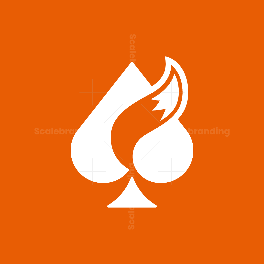 Minimalist Ace Spade With Fox Tail Logo | Scalebranding
