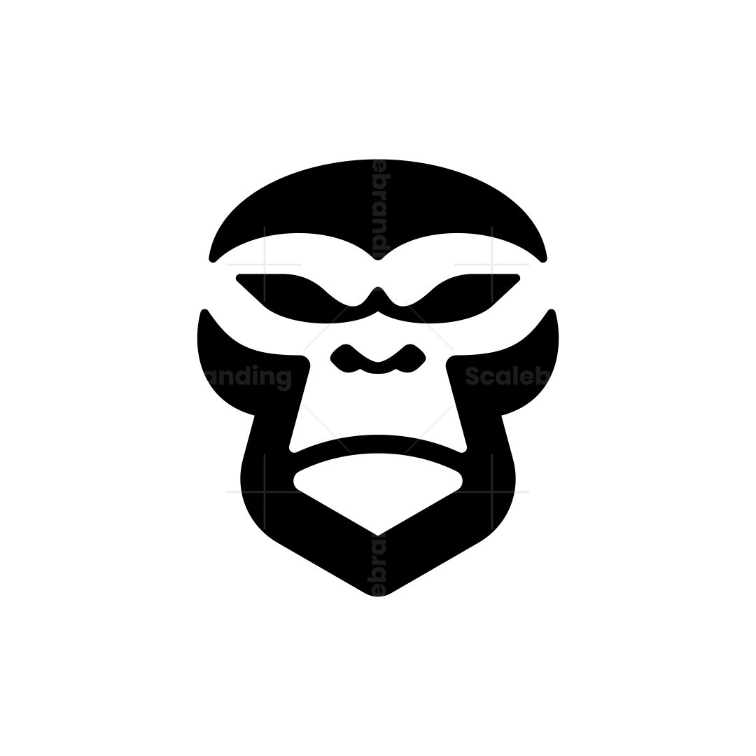 Minimalist Ape Face Logo | Scalebranding