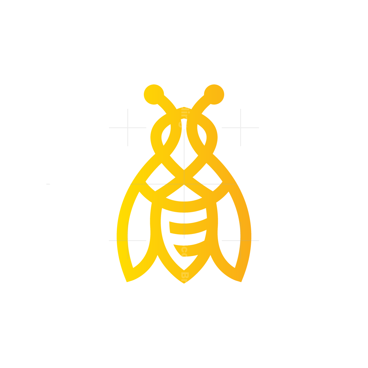 Minimalist Bee Logo Vector Lines Simple Bee Logo | Scalebranding