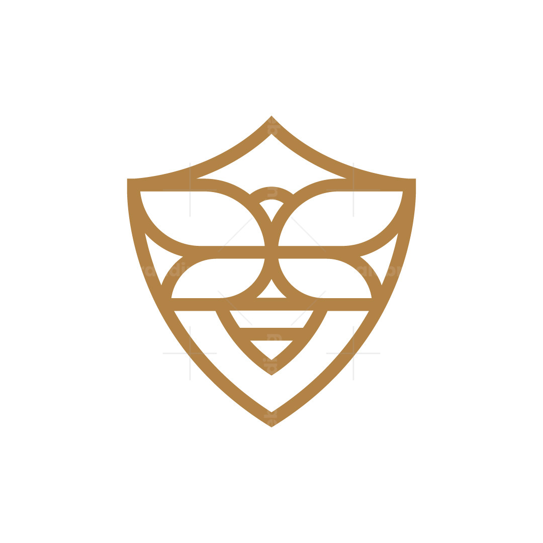 Minimalist Bee Shield Logo | Scalebranding