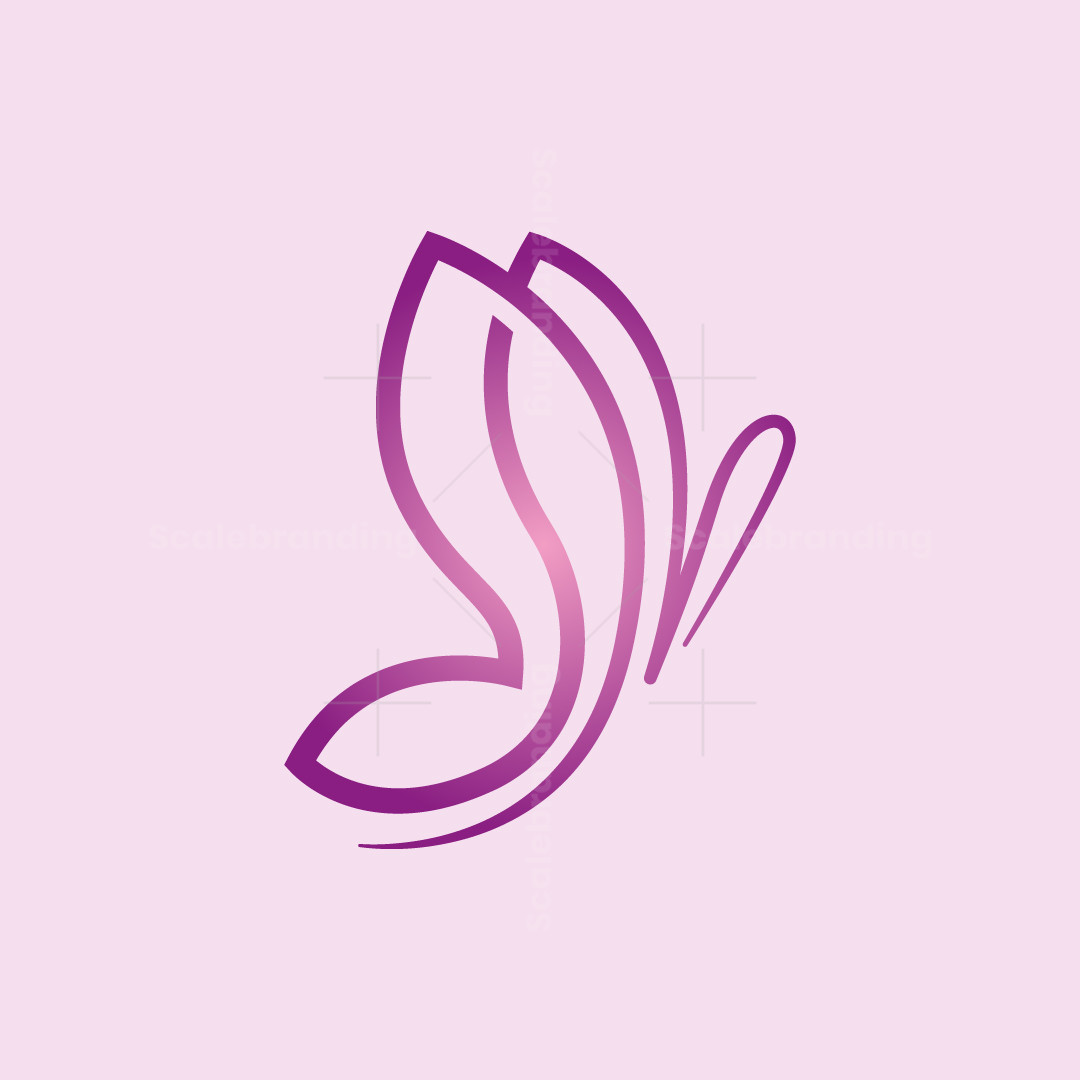 Butterfly Looking Logo Minimalist Butterfly Logo | Scalebranding