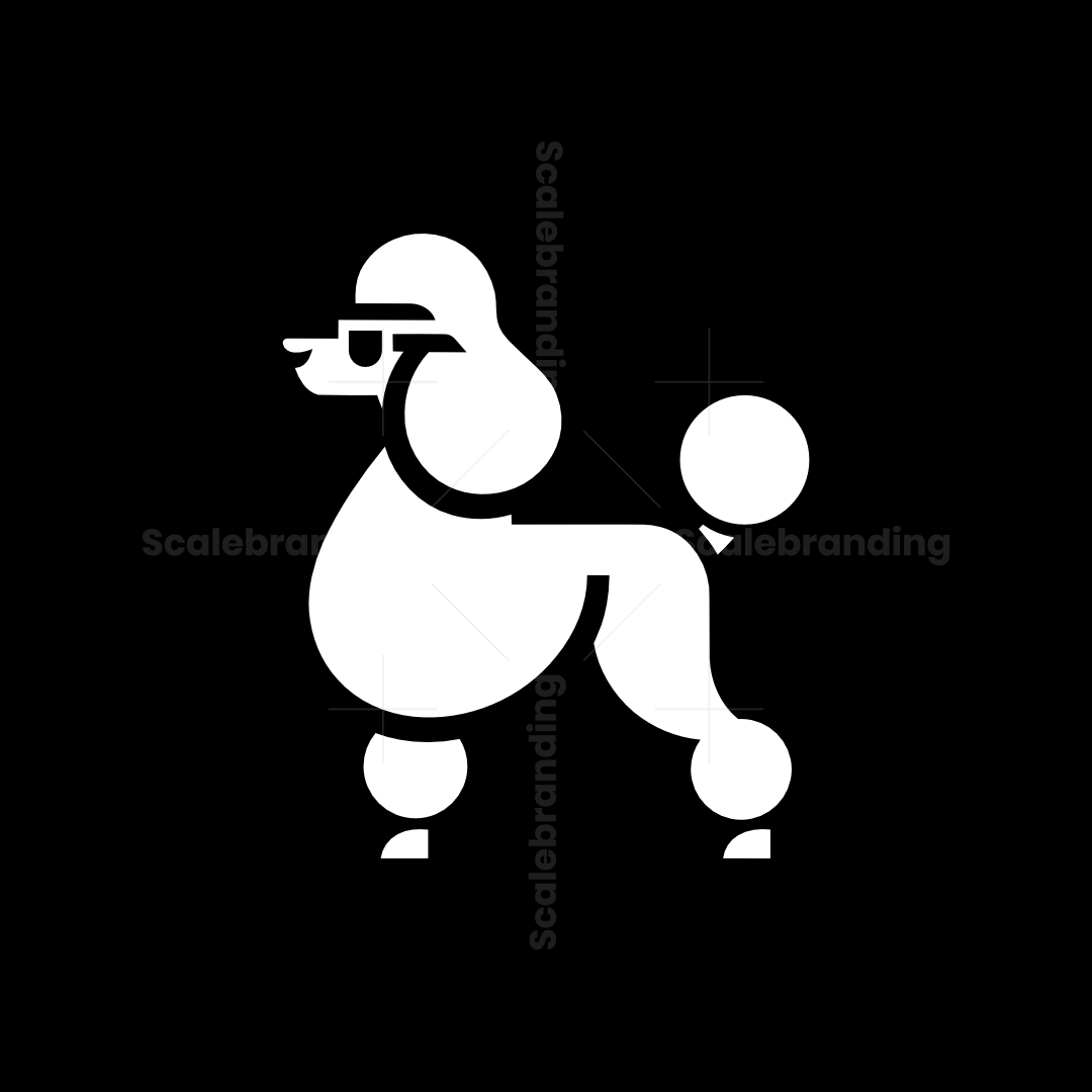 A stylized minimalist chic poodle logo | Scalebranding