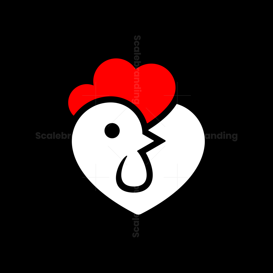 Minimalist Cute Chicken Heart Logo | Scalebranding