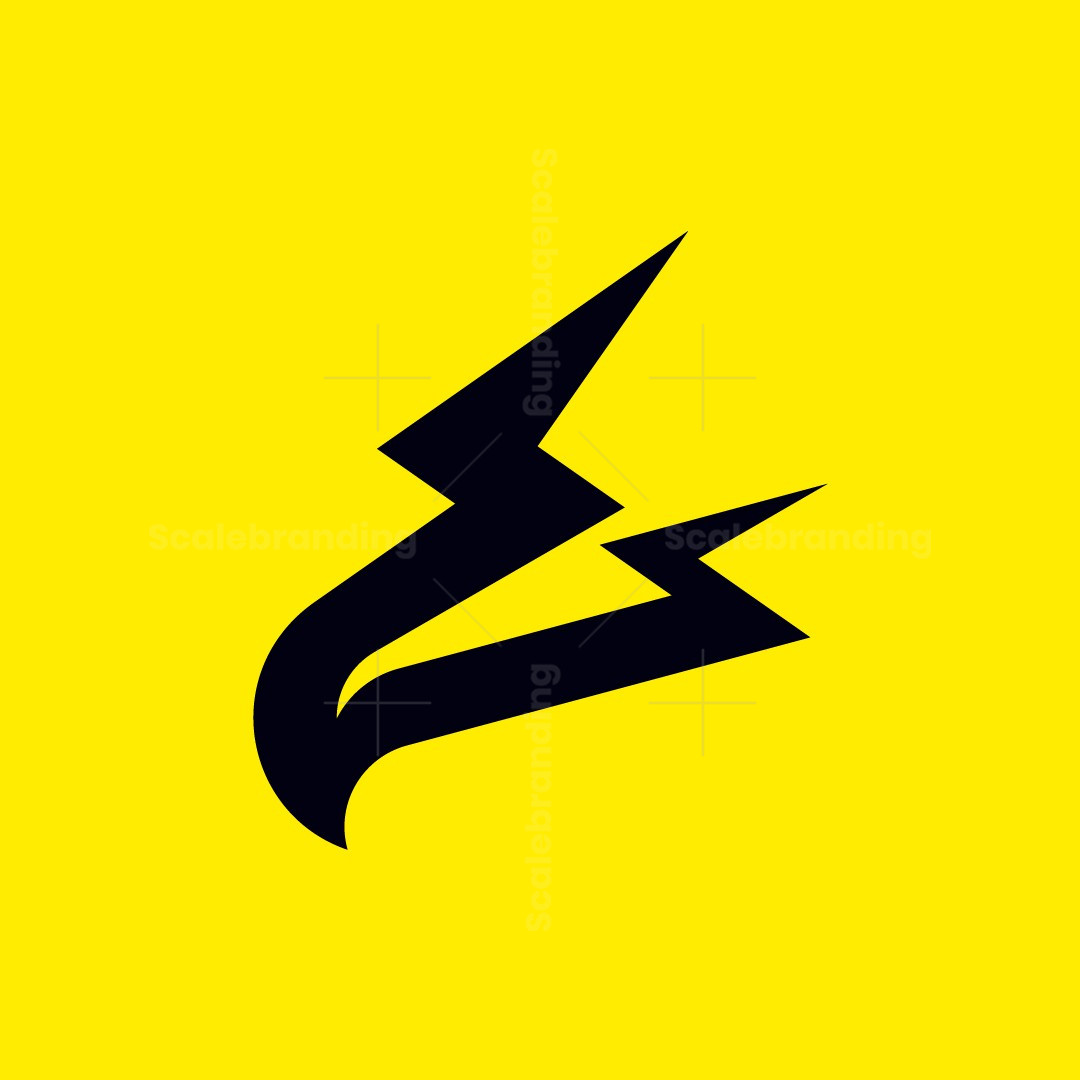 Minimalist Eagle Head Lightning Logo | Scalebranding