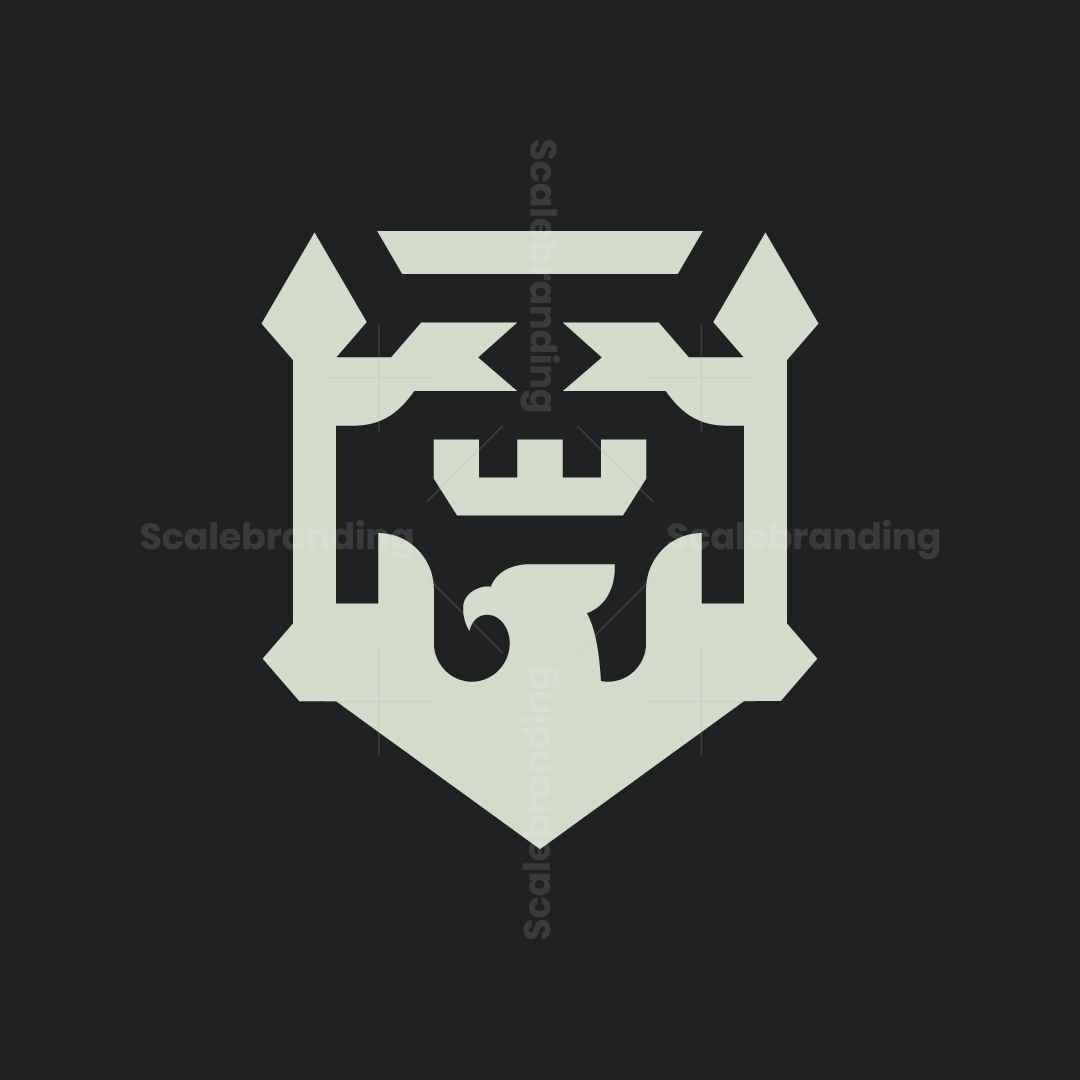 Minimalist Eagle Royal Shield Logo | Scalebranding