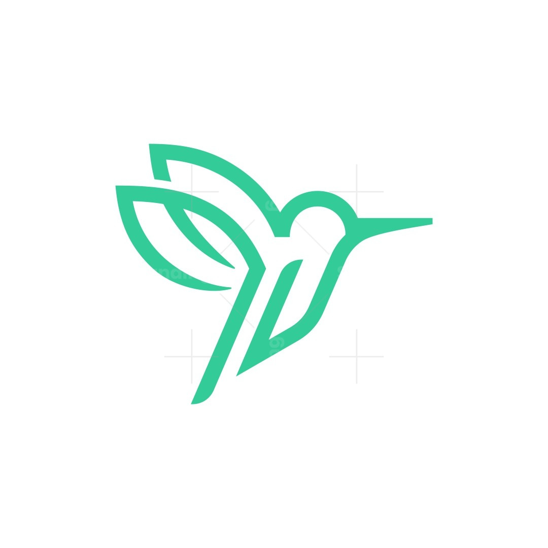 Minimalist Flying Colibri Logo | Scalebranding