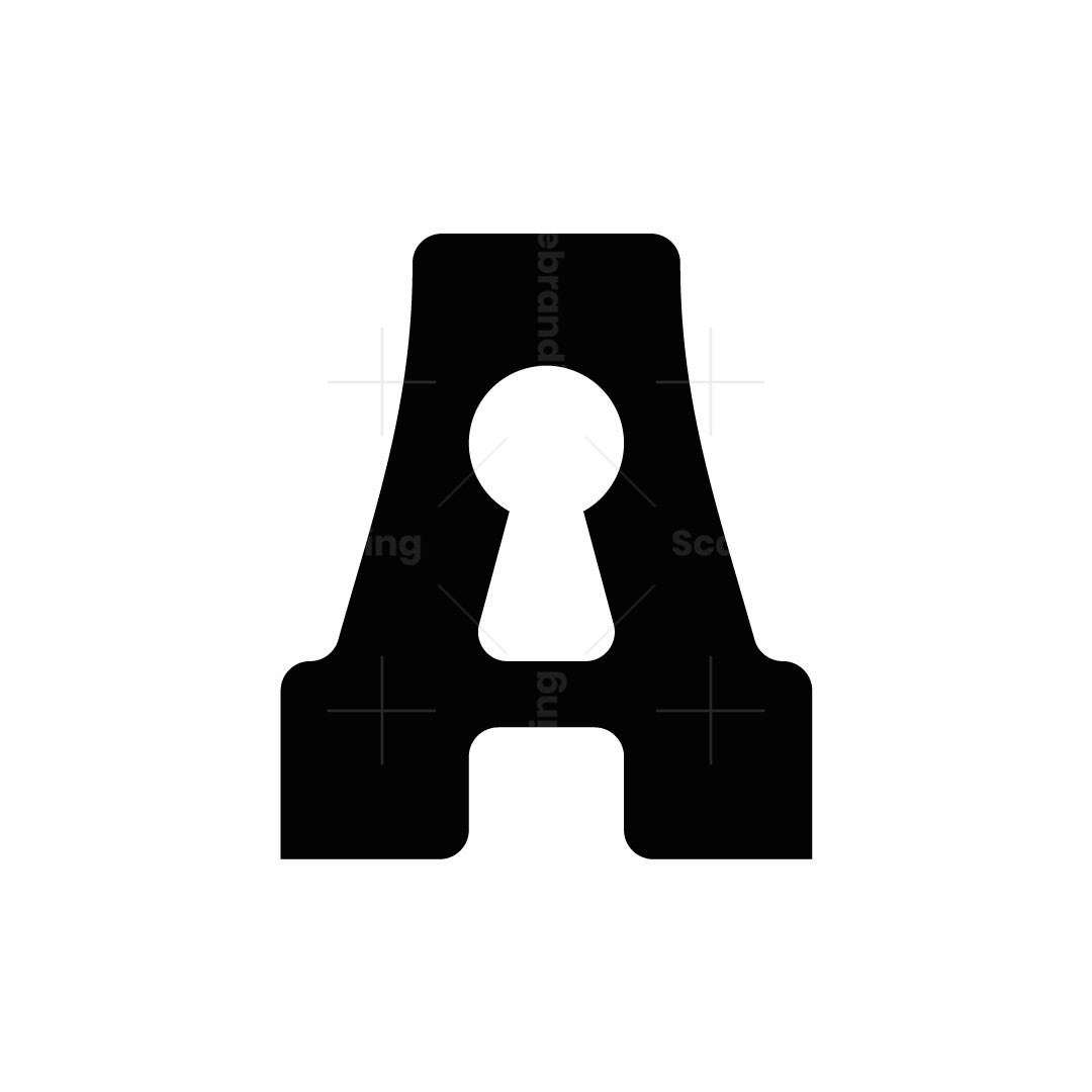 Minimalist Keyhole A Letter Logo | Scalebranding