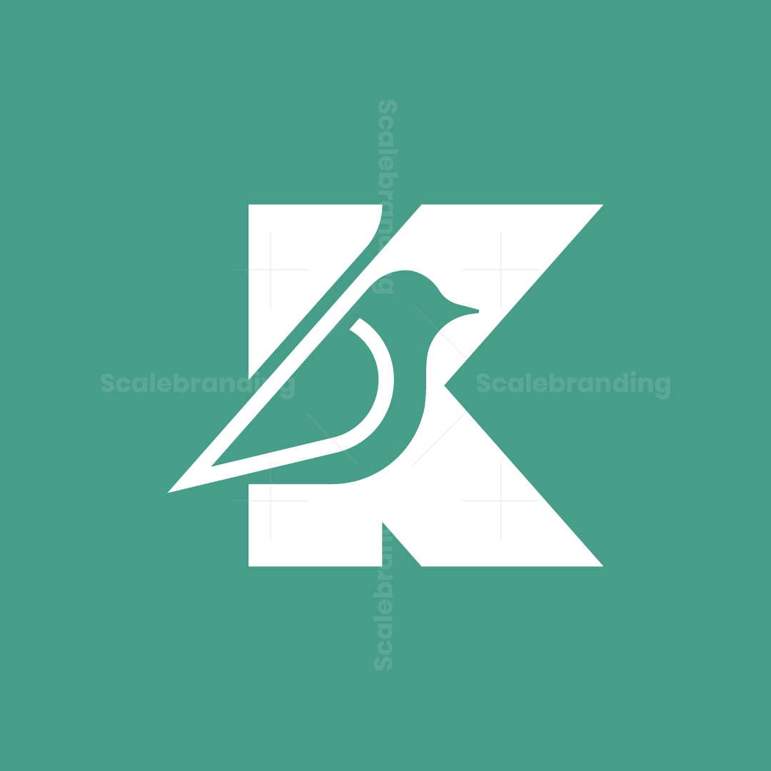 Minimalist Letter K With Bird Logo | Scalebranding