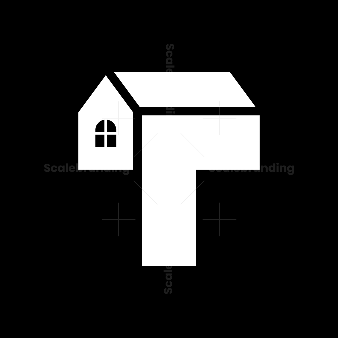 Minimalist Letter T With House Logo | Scalebranding