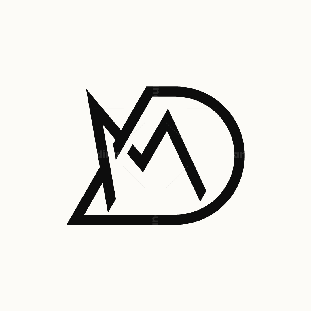 Minimalist MD DM Letter Mark Logo | Scalebranding