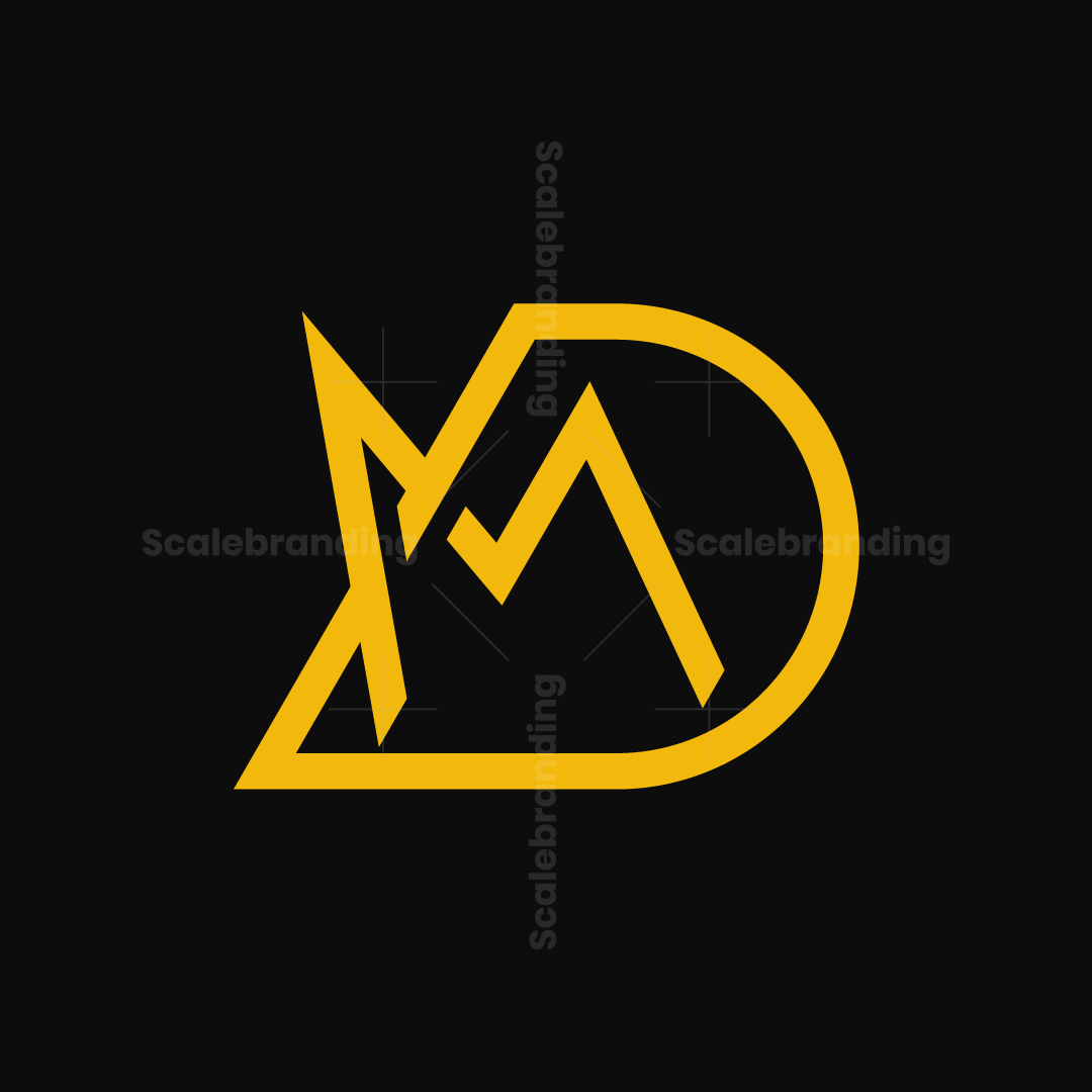 Minimalist MD DM Letter Mark Logo | Scalebranding