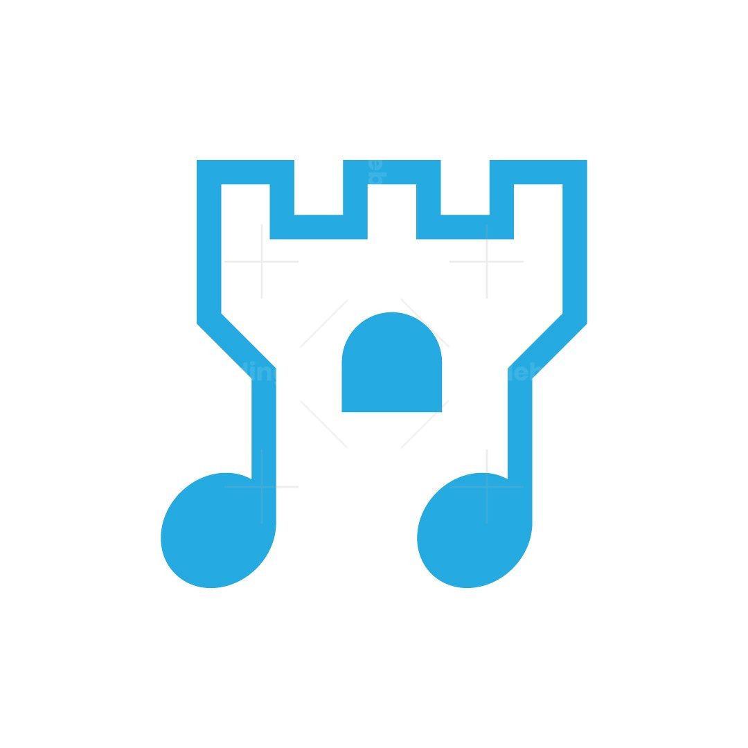 minimalist music castle logo | Scalebranding