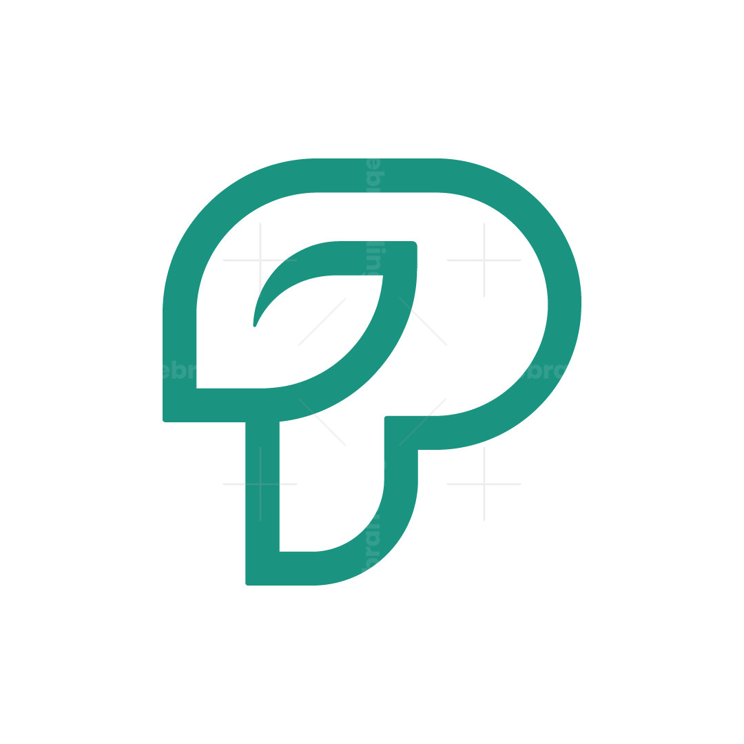 Minimalist P Leaf Logo | Scalebranding