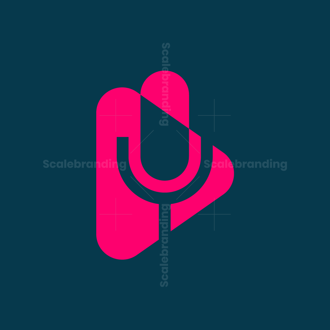 Minimalist Mark Media Podcast Logo | Scalebranding