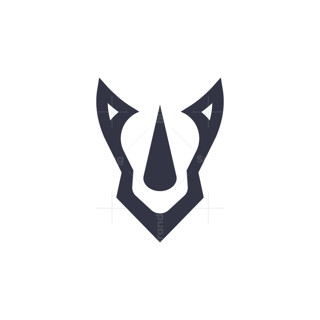 Minimalist rhino head logo | Scalebranding