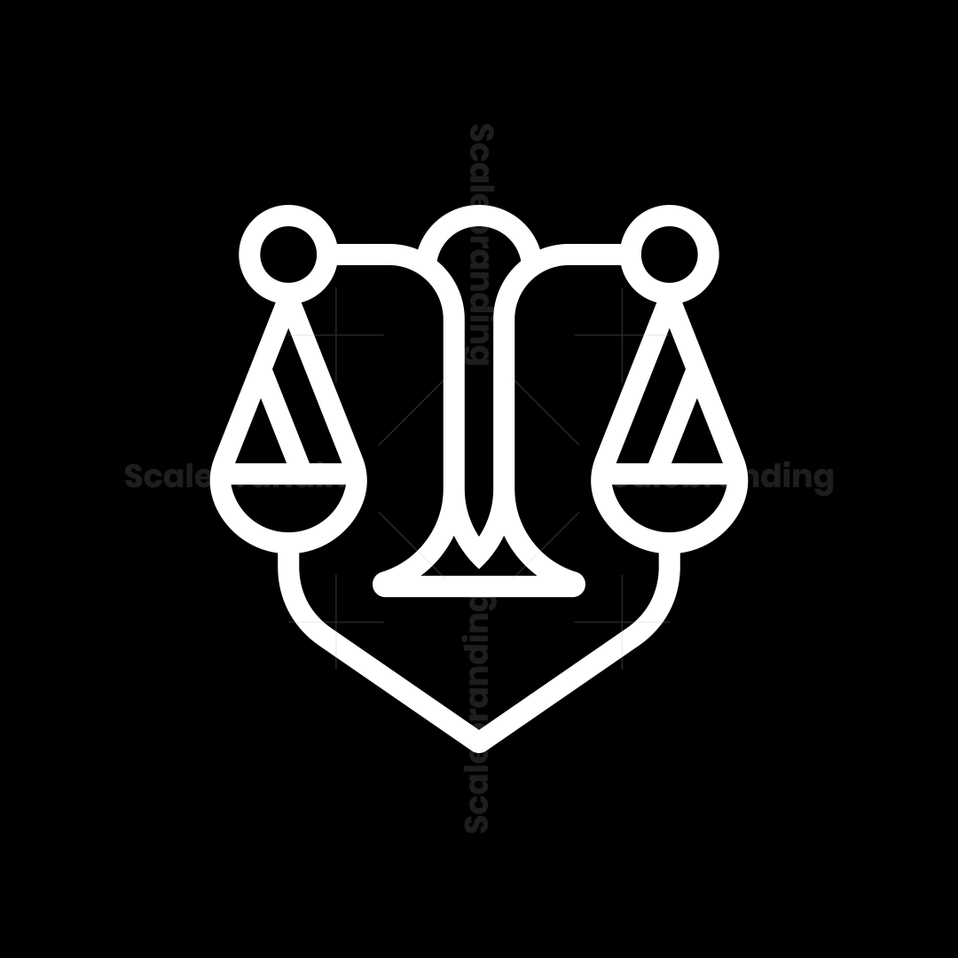Luxury Golden Scale And Shield Logo | Scalebranding
