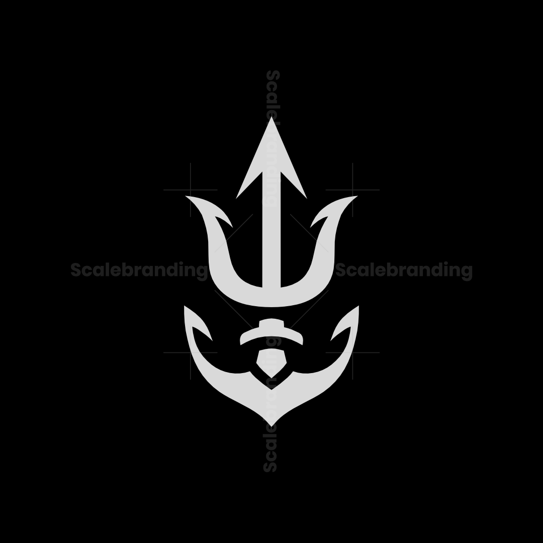 Iconic minimalist trident anchor logo | Scalebranding