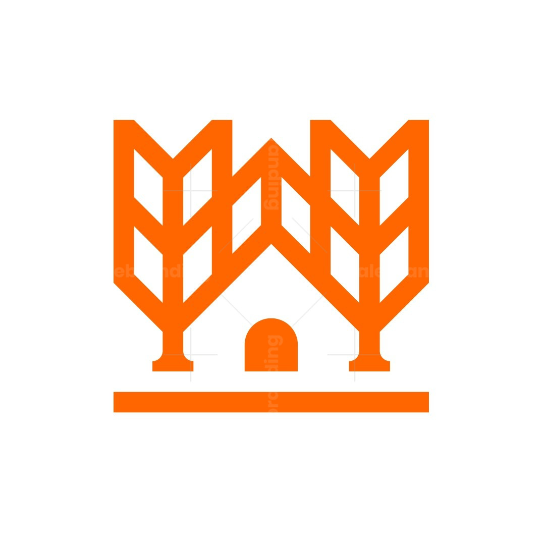 Minimalist Wheat House Logo | Scalebranding