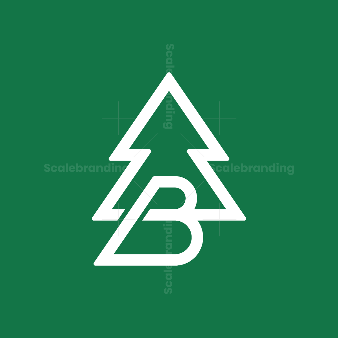 Letter B Pine Tree Logo With A Modern Look | Scalebranding