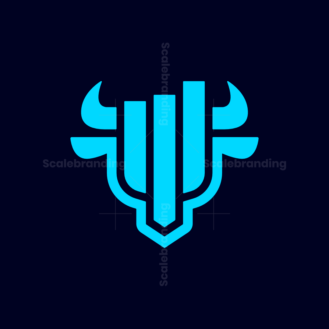 Modern statistics financial bull head logo | Scalebranding