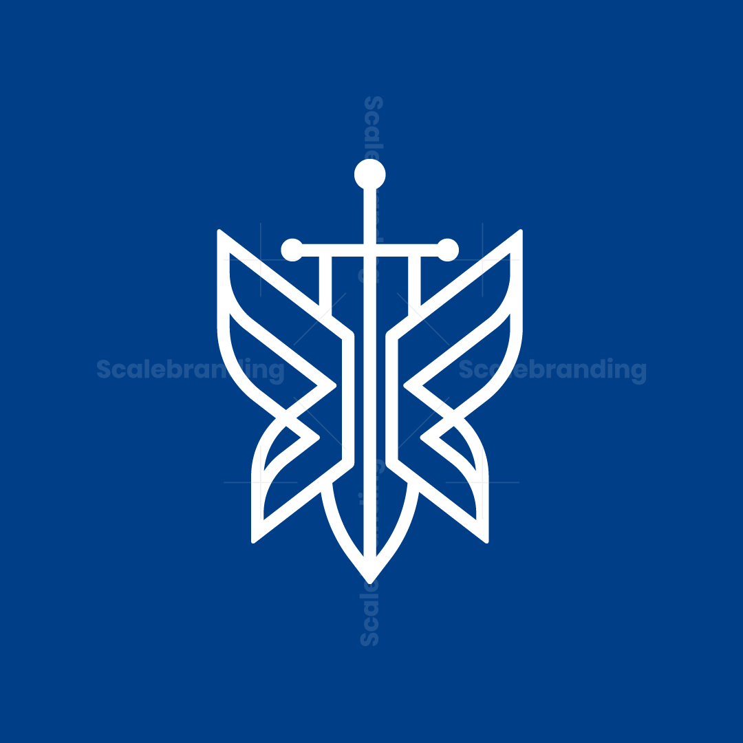 Butterfly Sword Logo With A Modern Look | Scalebranding