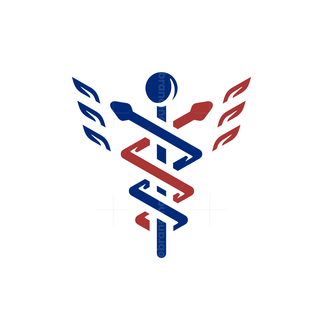 Caduceus Modern medical technology logo | Scalebranding