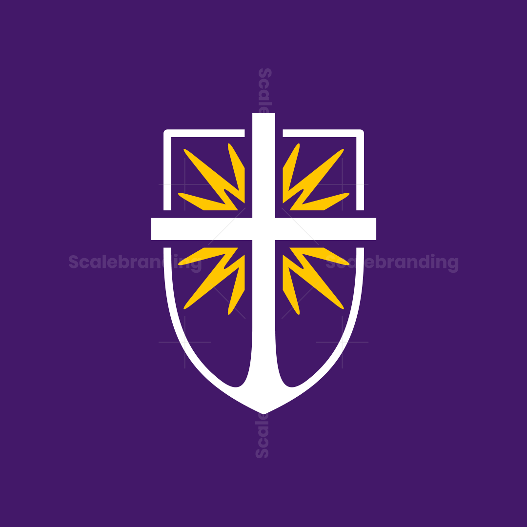 Modern Parish Elegant Christian Cross Church logo | Scalebranding
