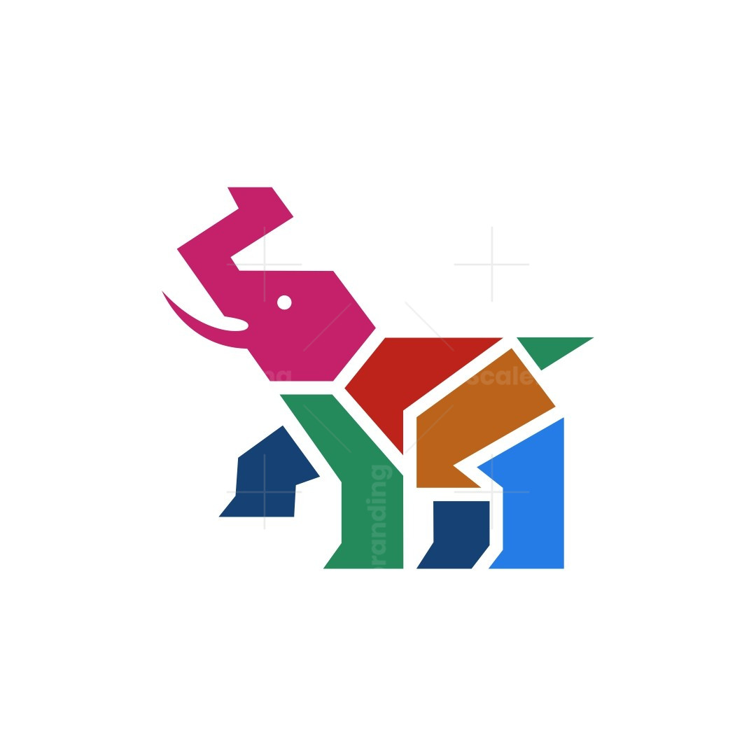 Modern Colorful Elephant Logo | Scalebranding