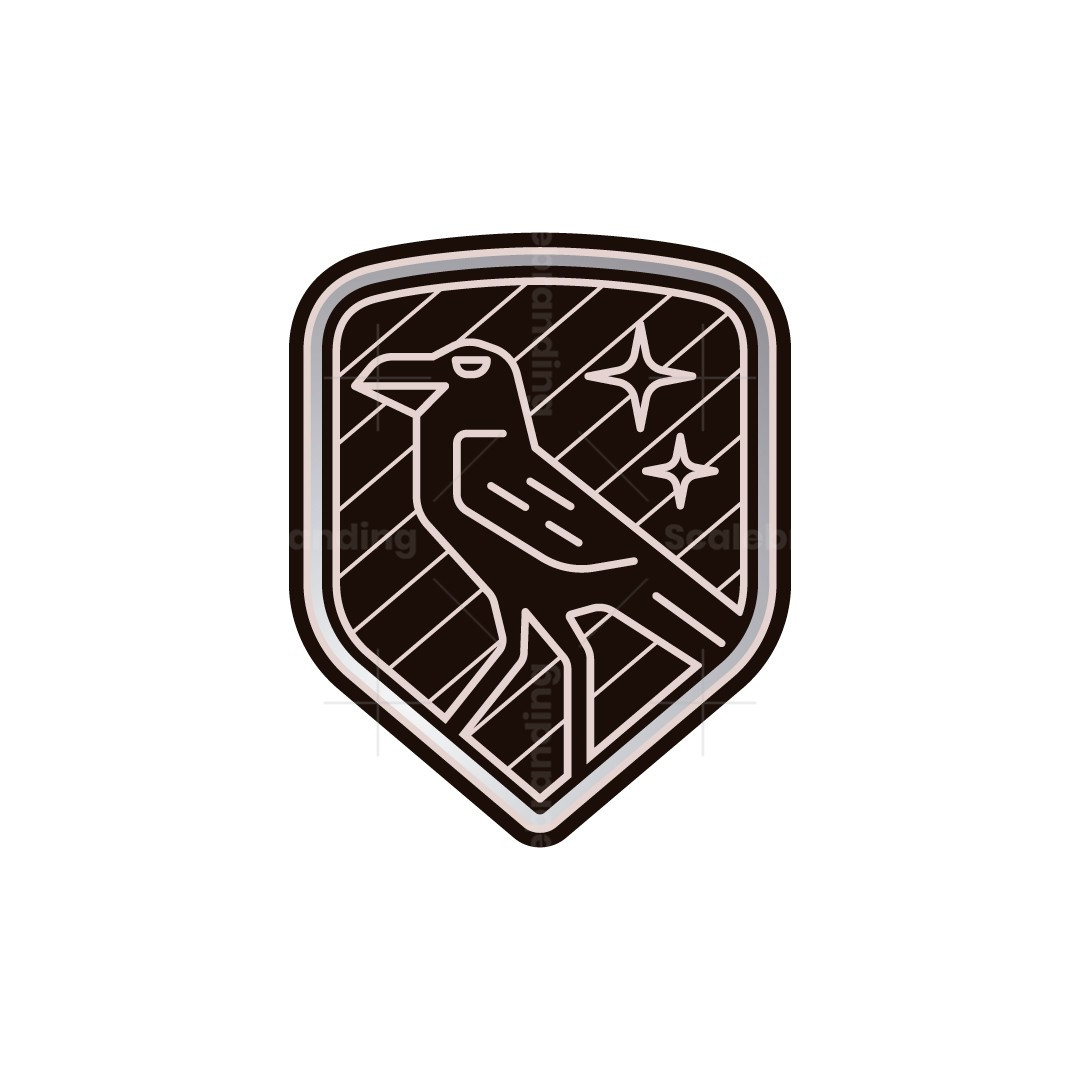 Modern Crow Shield Logo | Scalebranding