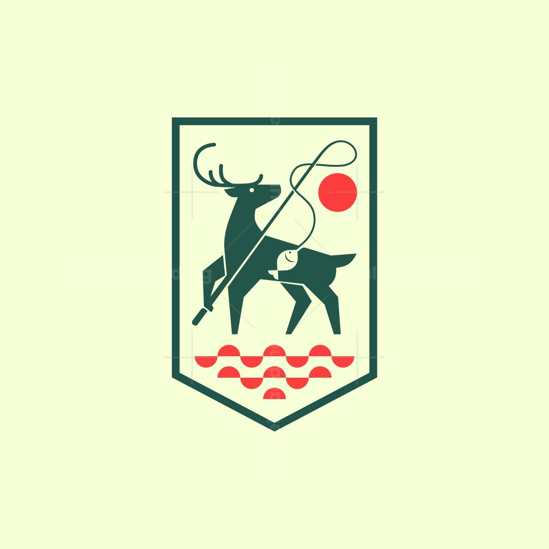 Modern Deer Fishing Logo | Scalebranding