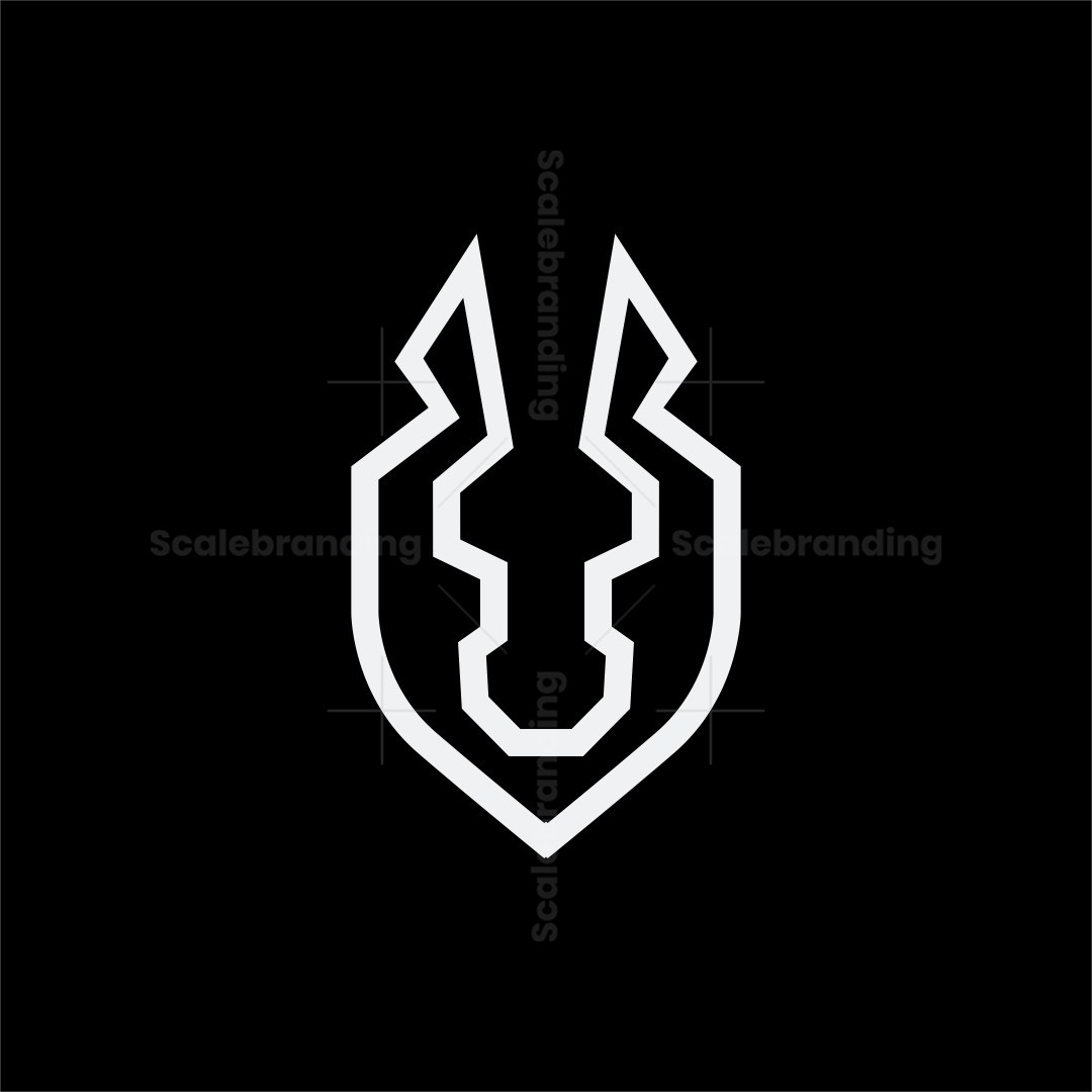 Modern Donkey Line Shield Logo | Scalebranding