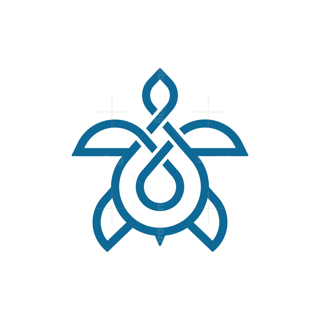 Modern Droplet Turtle Logo | Scalebranding