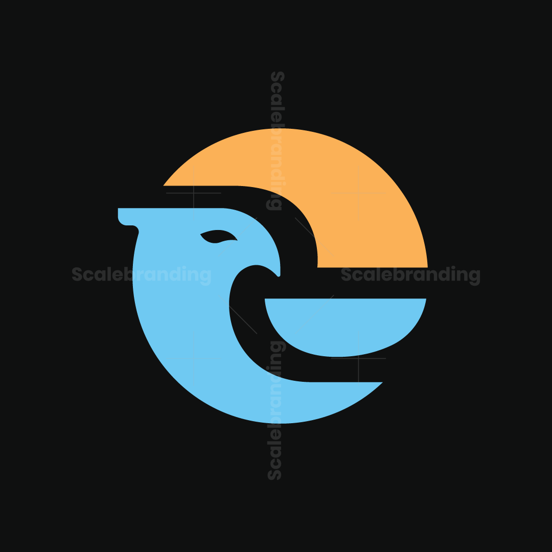 Cool Modern Eagle Sun Logo | Scalebranding