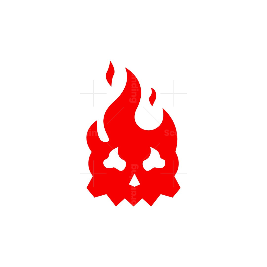 Modern Fire Skull Logo | Scalebranding