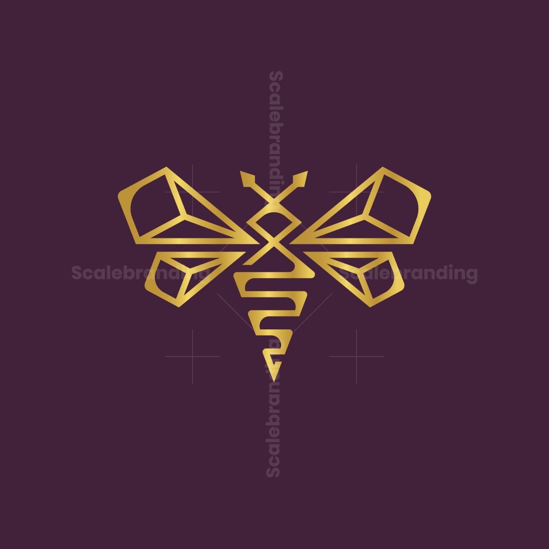 Modern Geometry Bee Tech Logo | Scalebranding