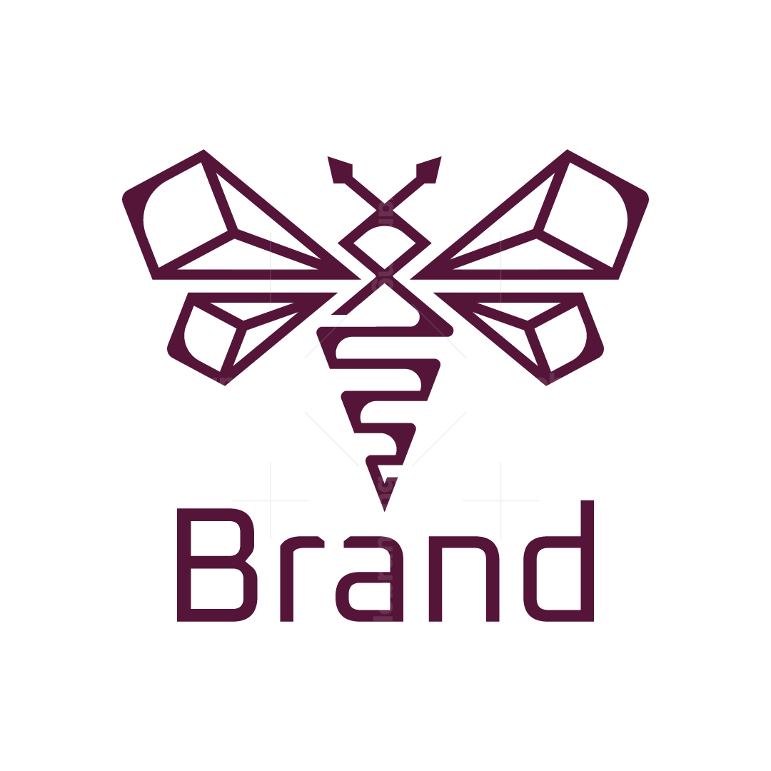 Modern Geometry Bee Tech Logo | Scalebranding