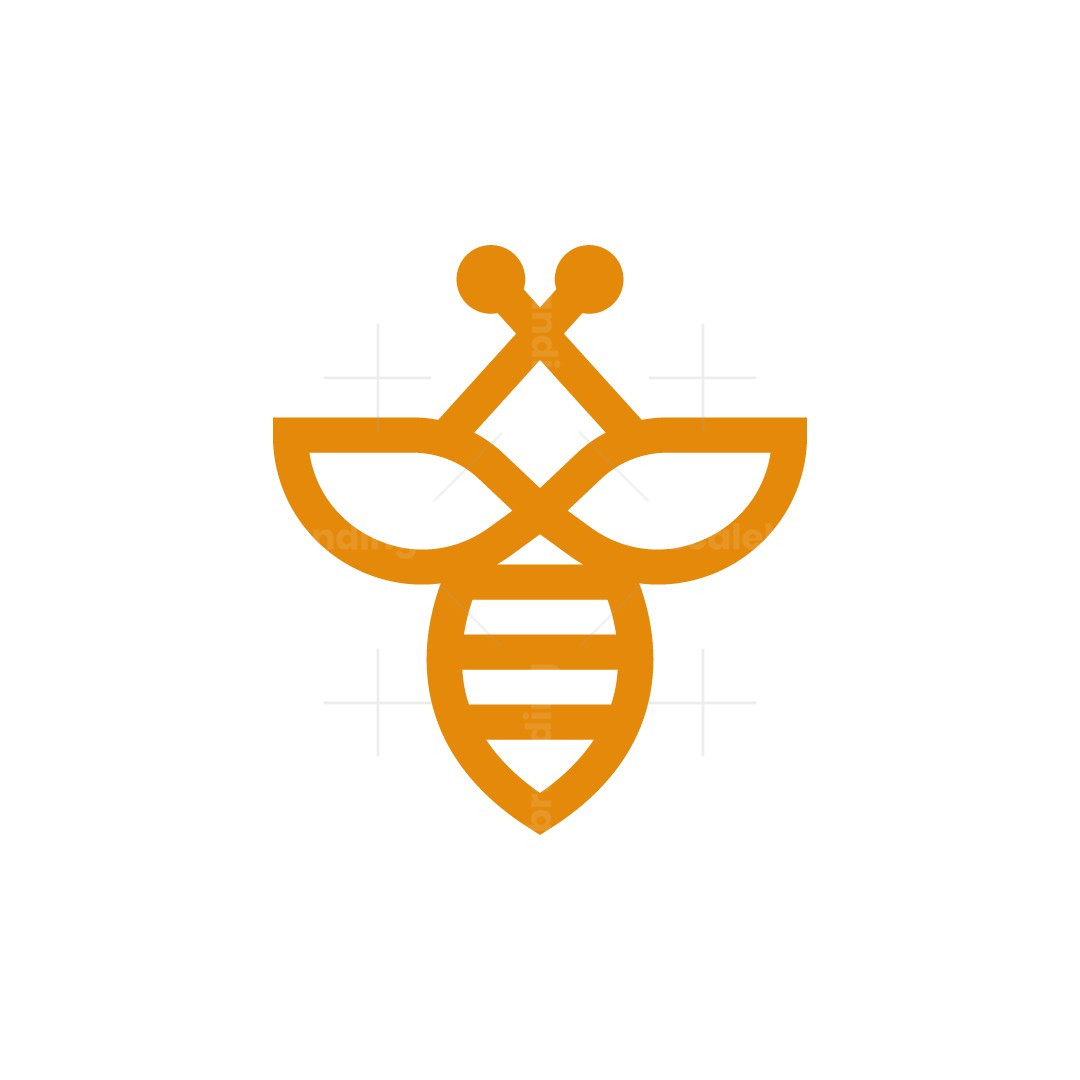 Modern Golden Bee Logo | Scalebranding