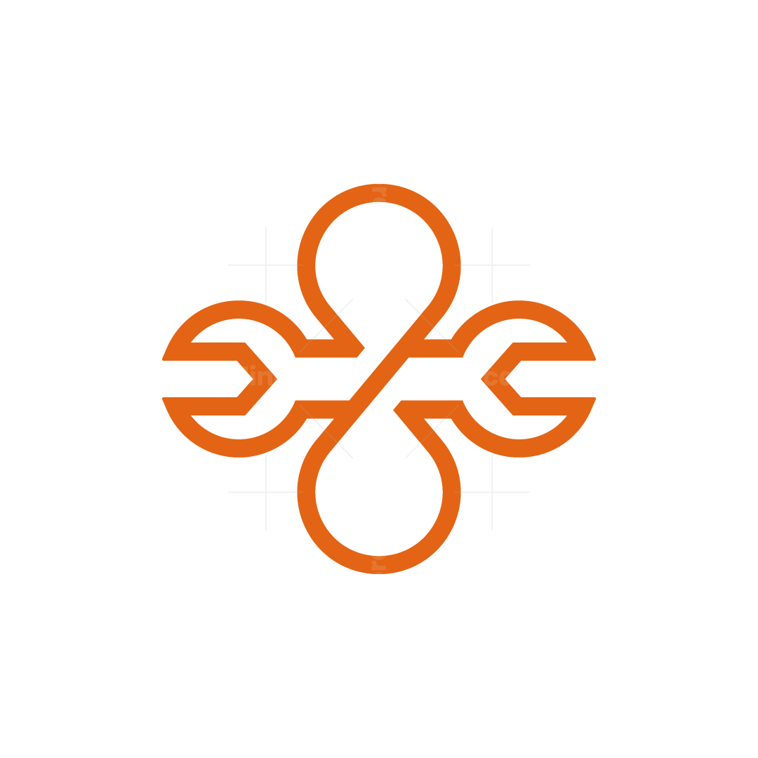 Modern Infinity With Wrench Logo | Scalebranding