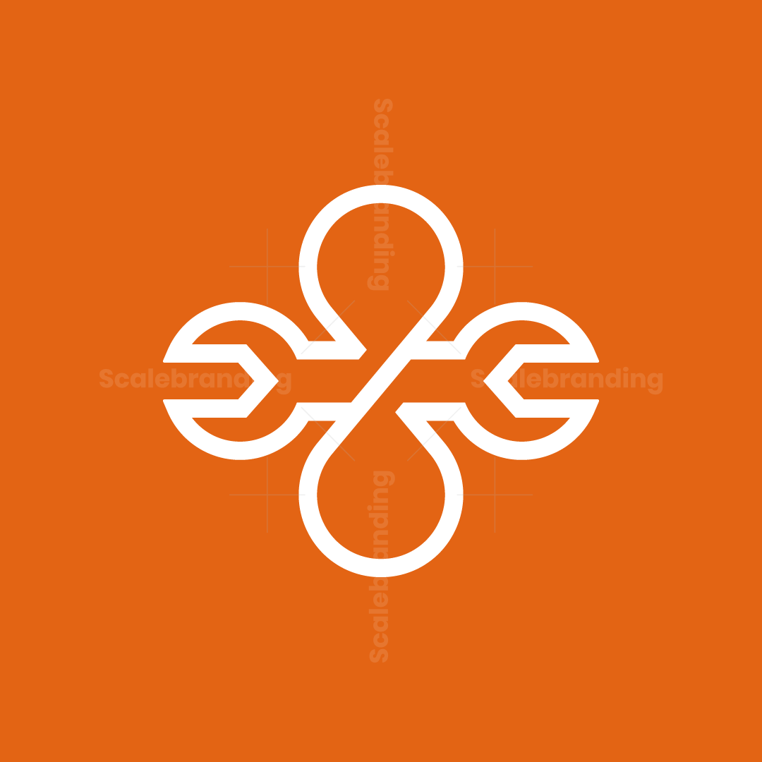 Modern Infinity With Wrench Logo | Scalebranding