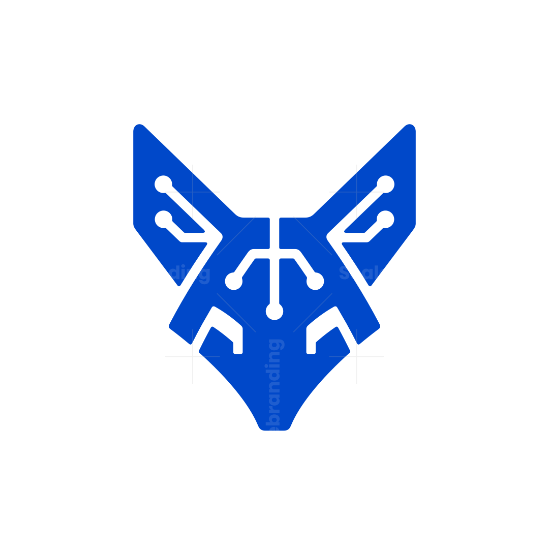 Modern Kitsune Cyber Fox Technology logo | Scalebranding