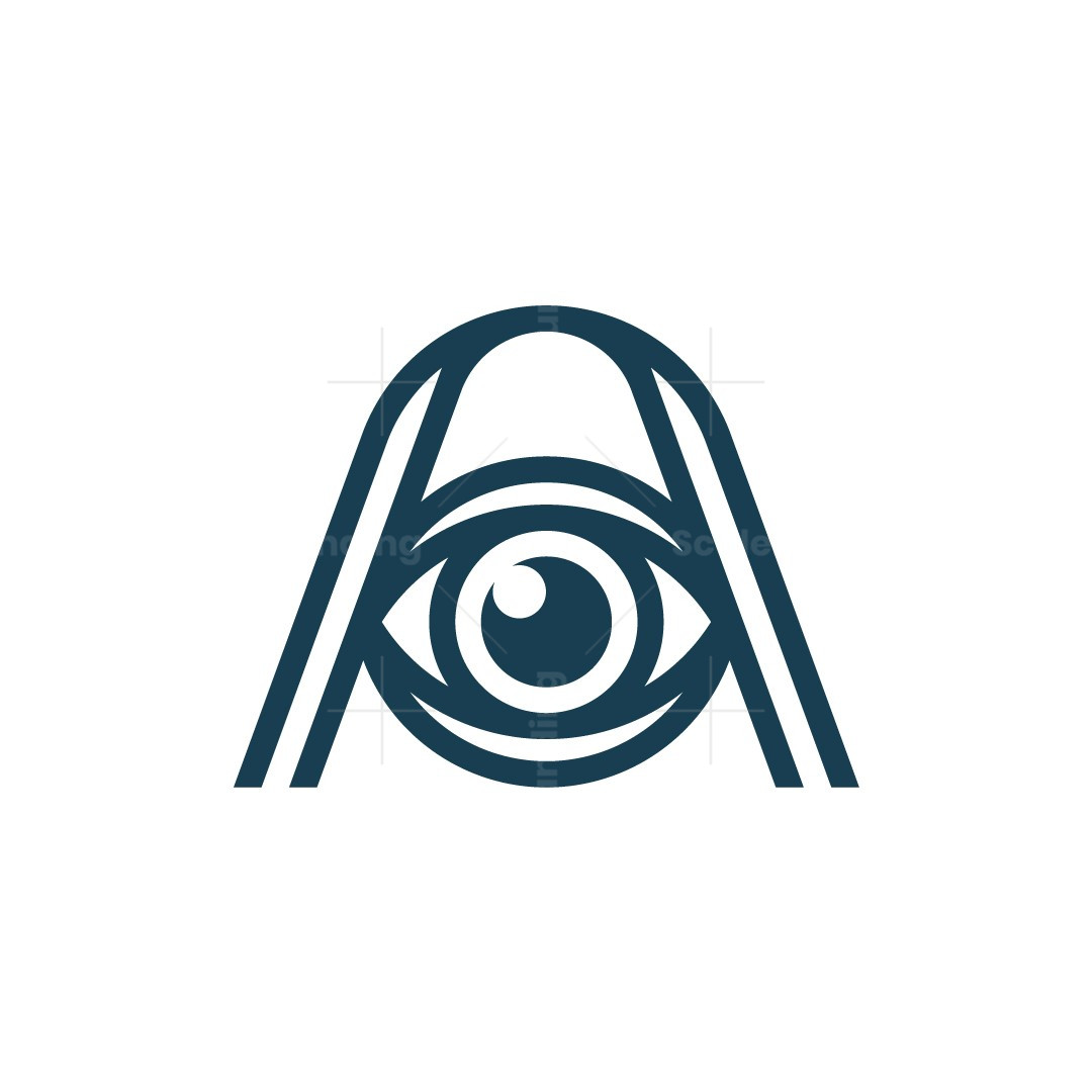 Modern Letter A Eye Logo | Scalebranding