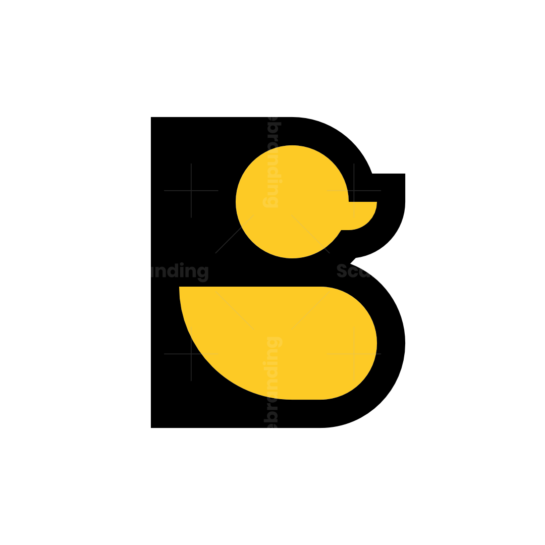 Modern Letter B Duck Logo | Scalebranding