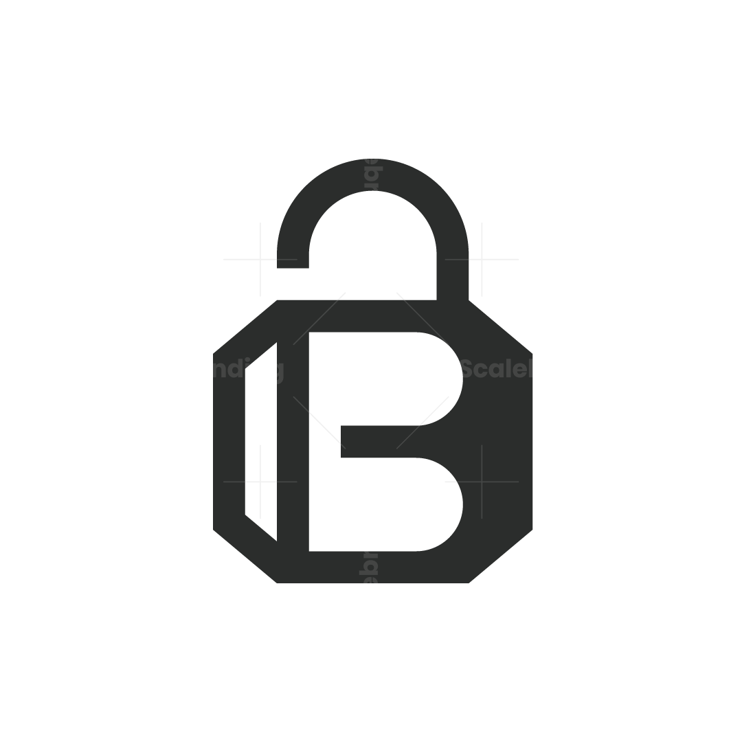 Modern Letter B Padlock Logo | Scalebranding
