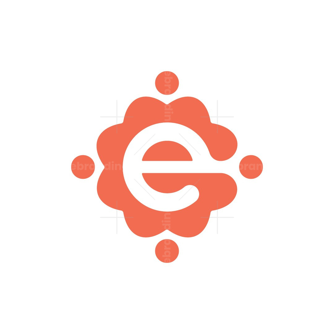 Modern Letter E Flower Logo | Scalebranding