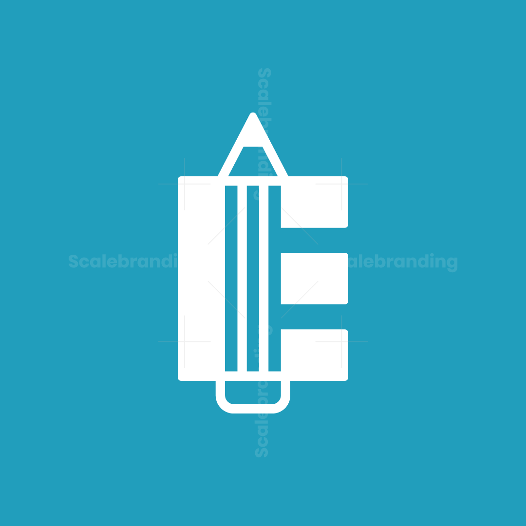 Modern Letter E Pencil Logo | Scalebranding