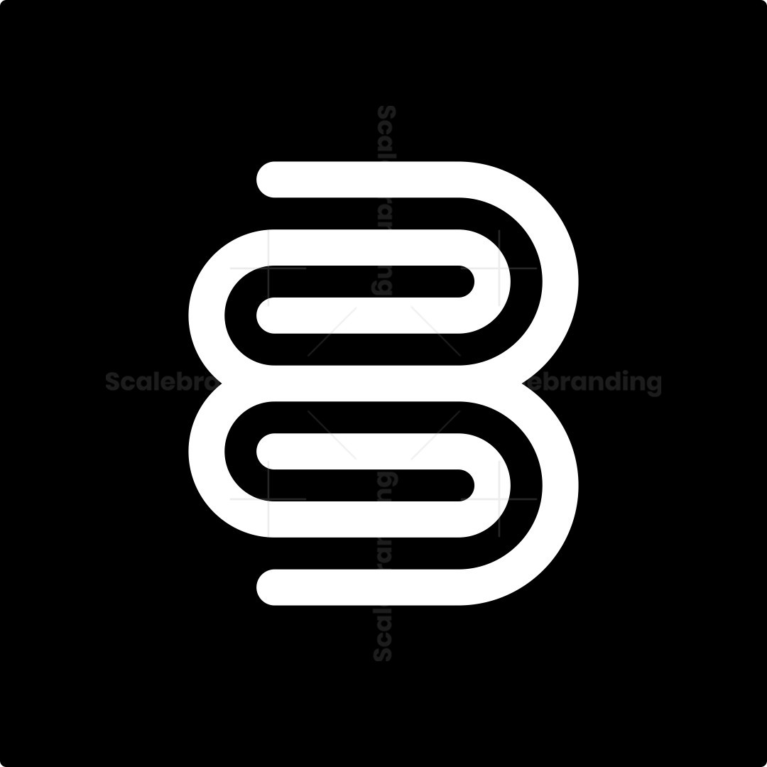 Modern Letter EB BE Papre Clip Logo | Scalebranding