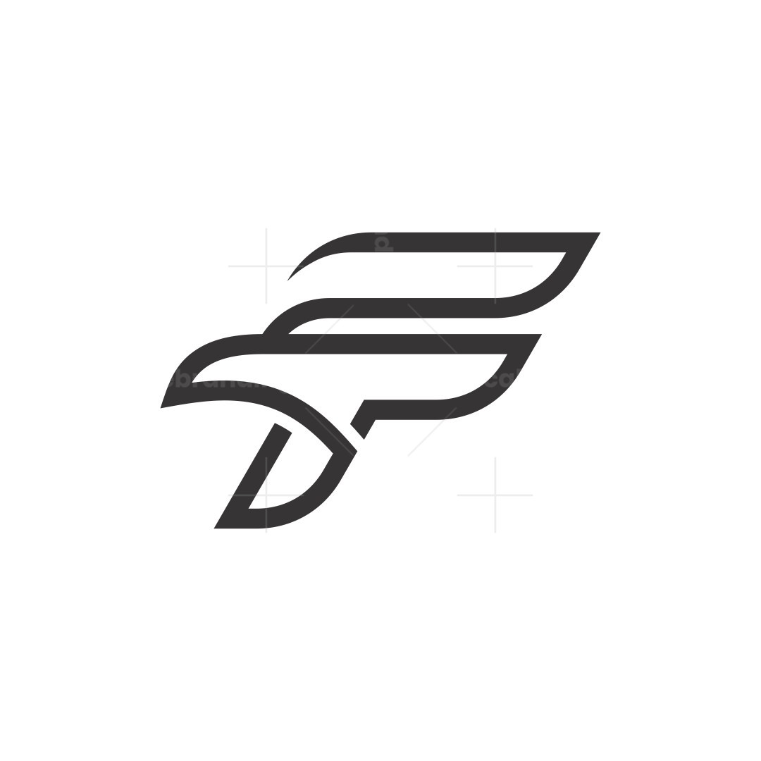 Modern Letter F Bird Logo | Scalebranding