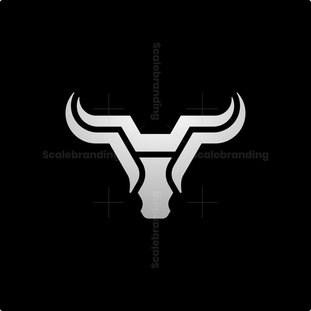 Modern Letter H Bull Head Logo | Scalebranding