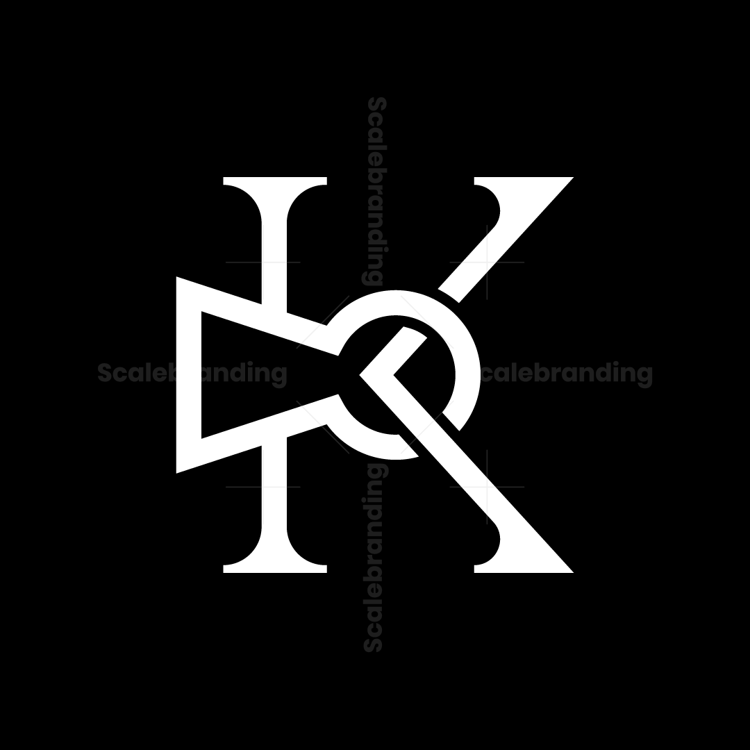Modern Letter K Keyhole Logo | Scalebranding