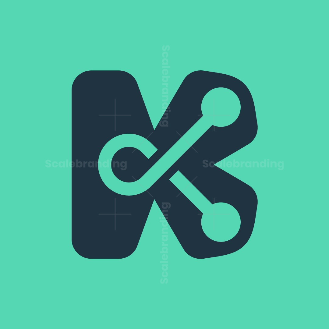 Minimalist Letter K Technology Logo | Scalebranding